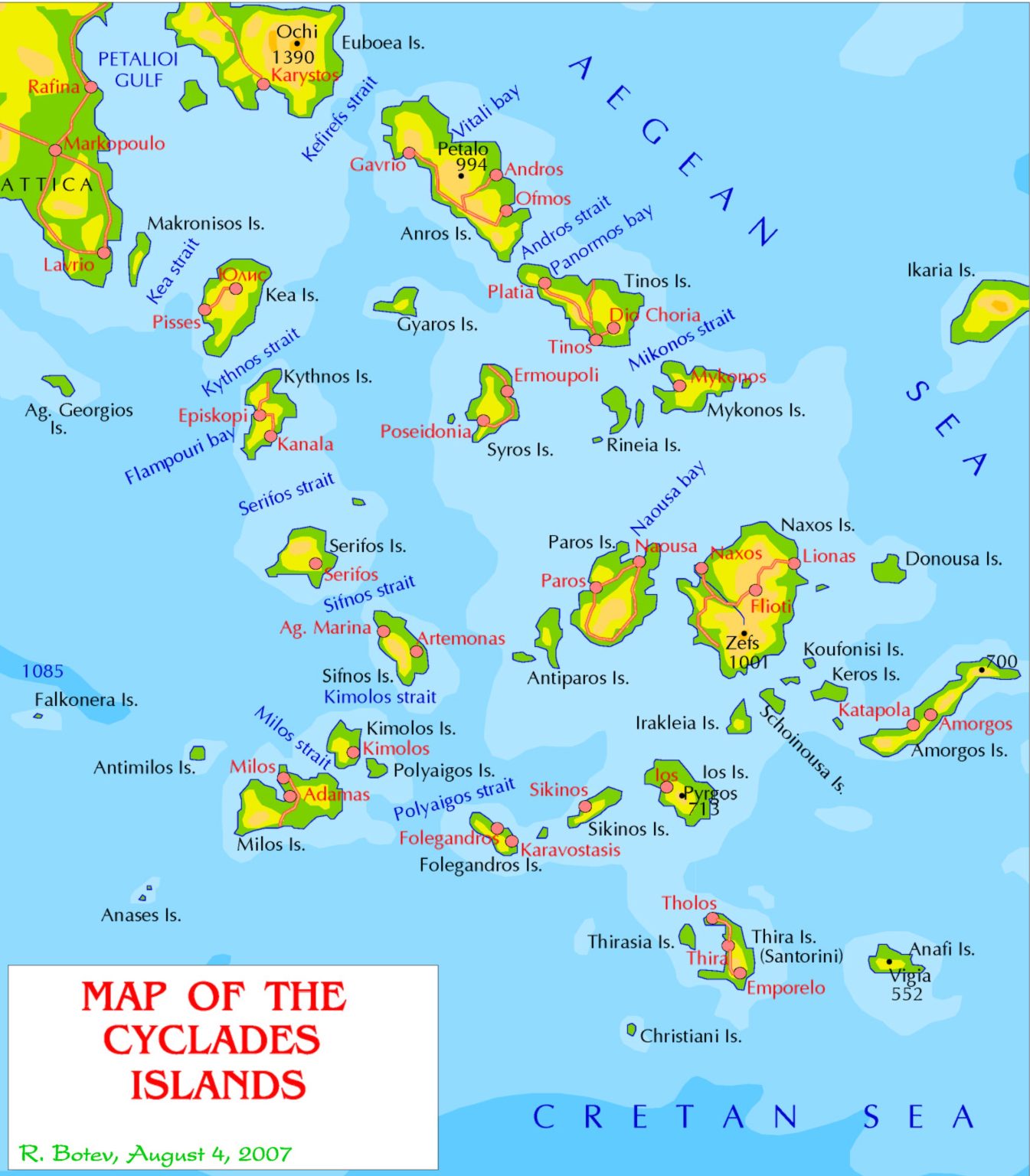 Mapa de Grecia y las Islas Griegas - Grecia Viajes