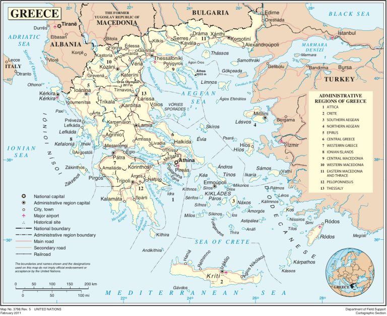 Mapa de Grecia y las Islas Griegas - Grecia Viajes